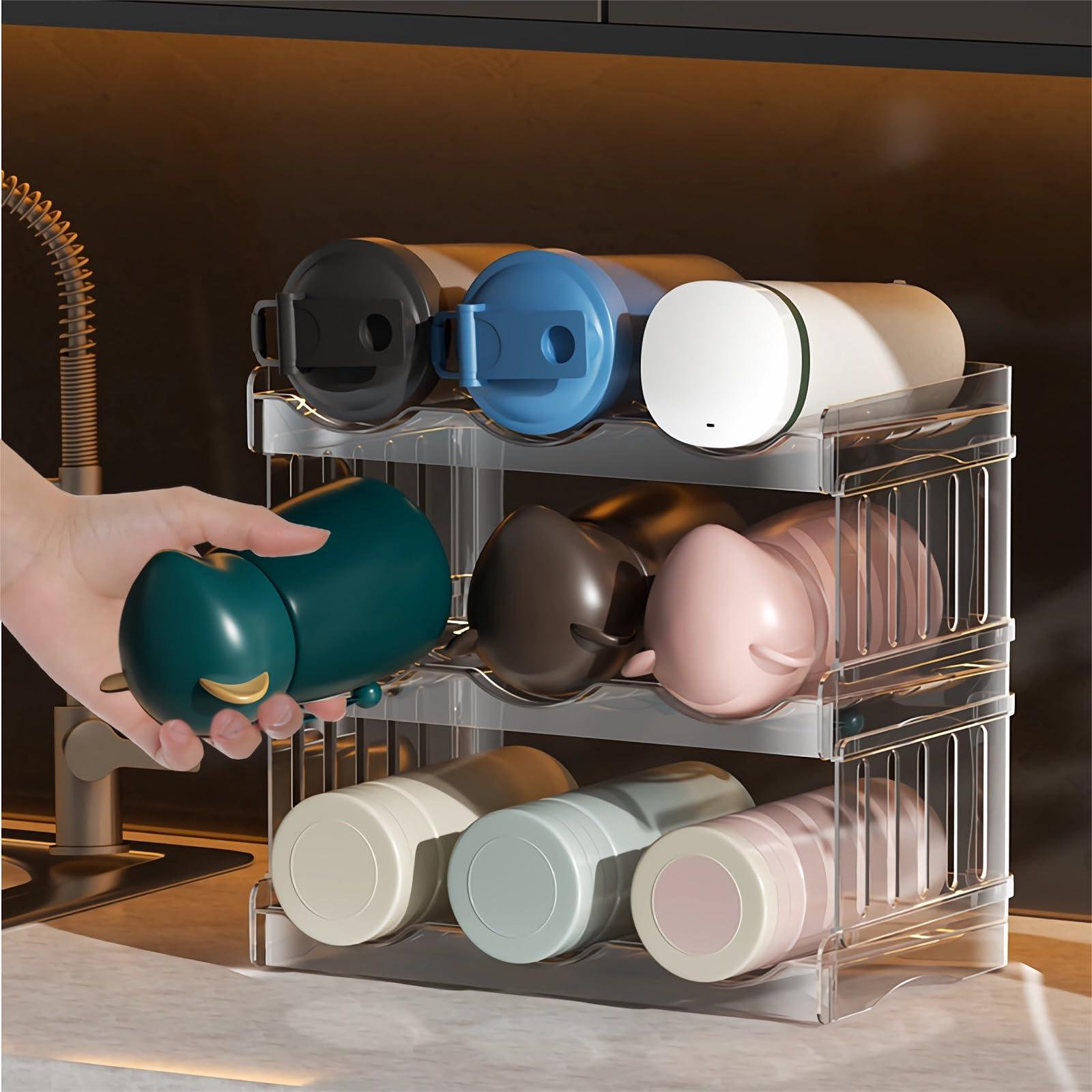 Rebrilliant Cabinet Water Bottle Organizer, a stackable storage ...
