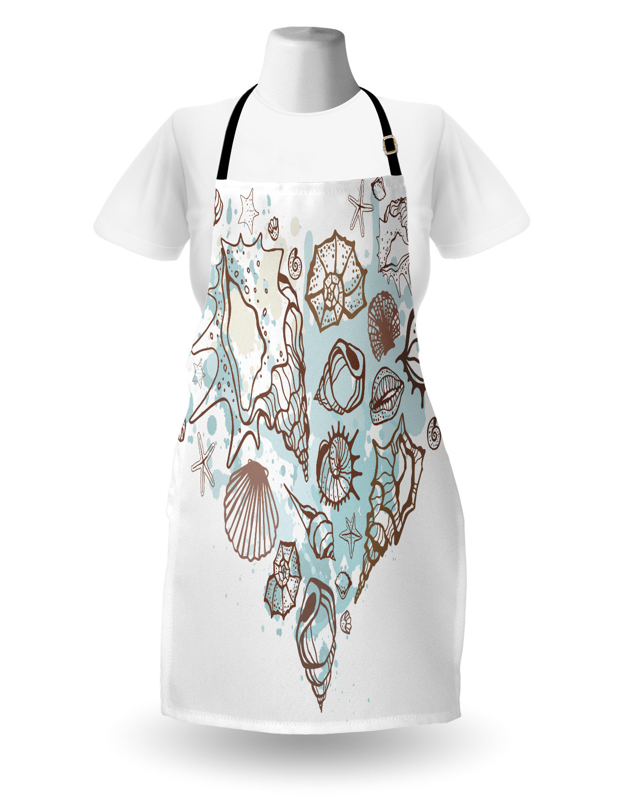 East Urban Home Nautical Apron Unisex, Scallop Starfish Whelk, Adult ...