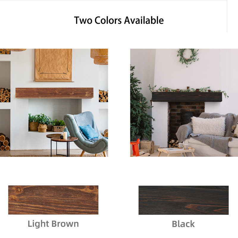 Millwood Pines Azib Solid Cedar Wood Mantel | Wayfair