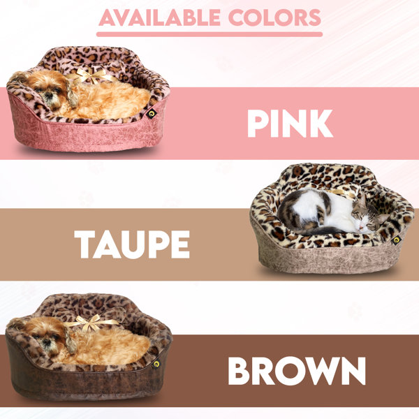 PreciousTails Leather and Leopard Princess Dog Sofa & Reviews | Wayfair