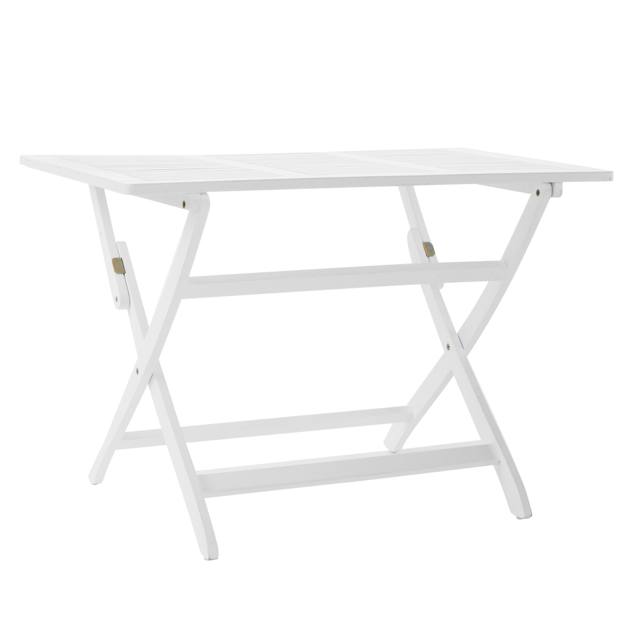 Highland Dunes Folding Dining Table 43.5'' - Weather Wood Tabletop Wood ...