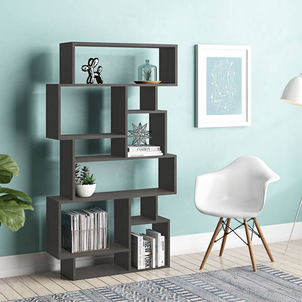 Wrought Studio Susann Geometric Bookcase & Reviews | Wayfair