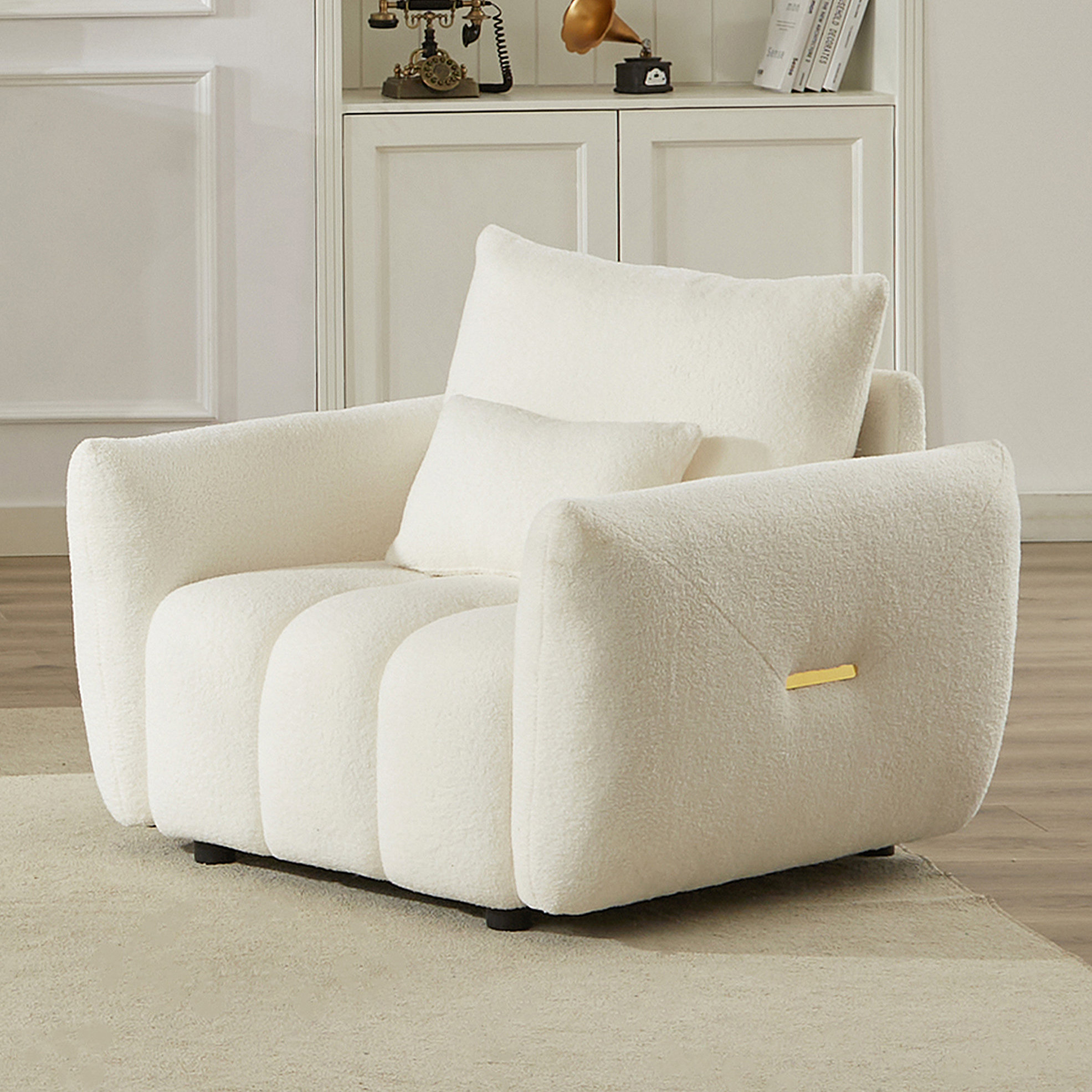 Latitude Run® Versatile Teddy Fabric Sofa Chair For Various Rooms And ...