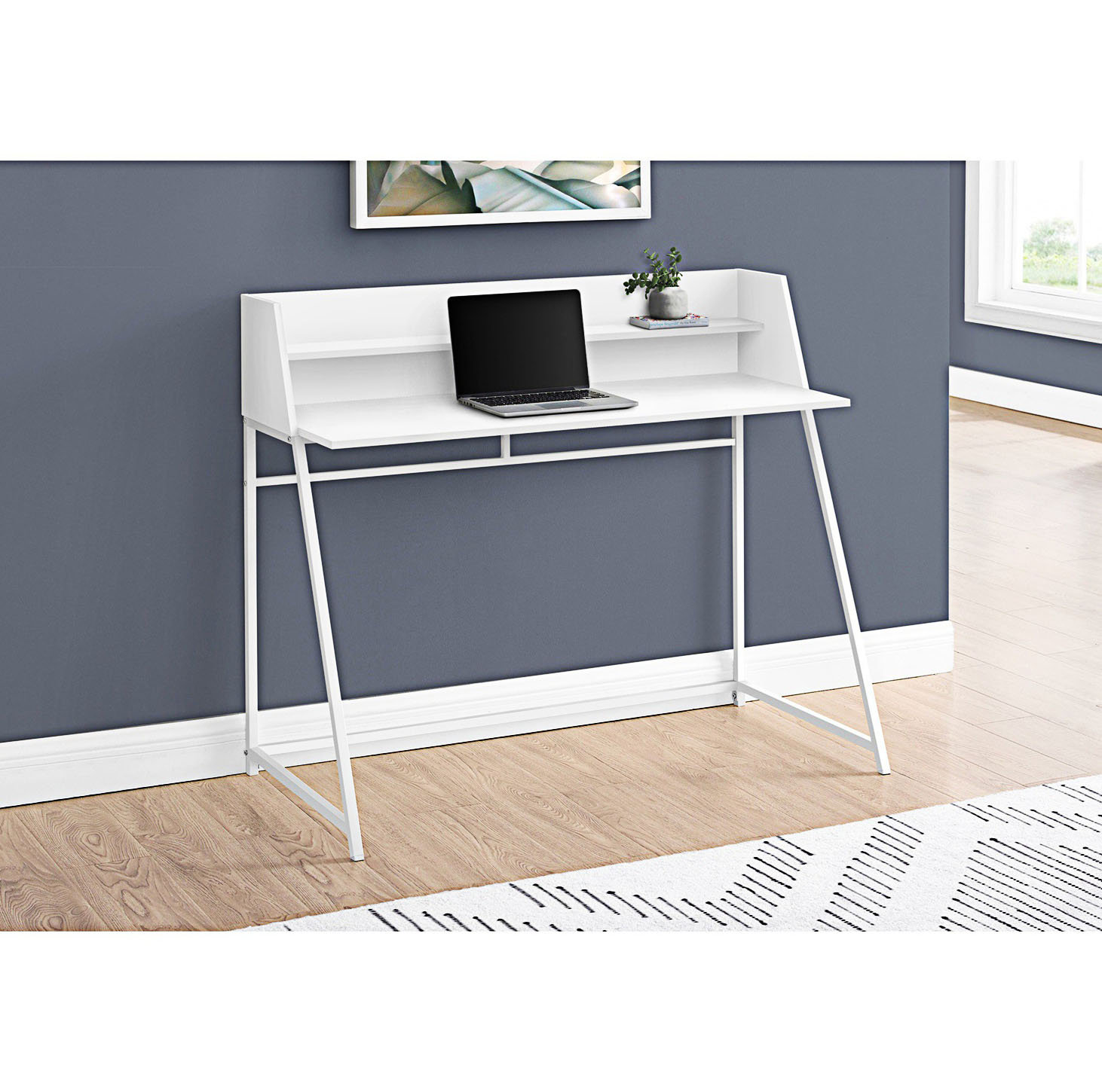 17 Stories Home Office Computer Desk With Storage Shelf | Wayfair