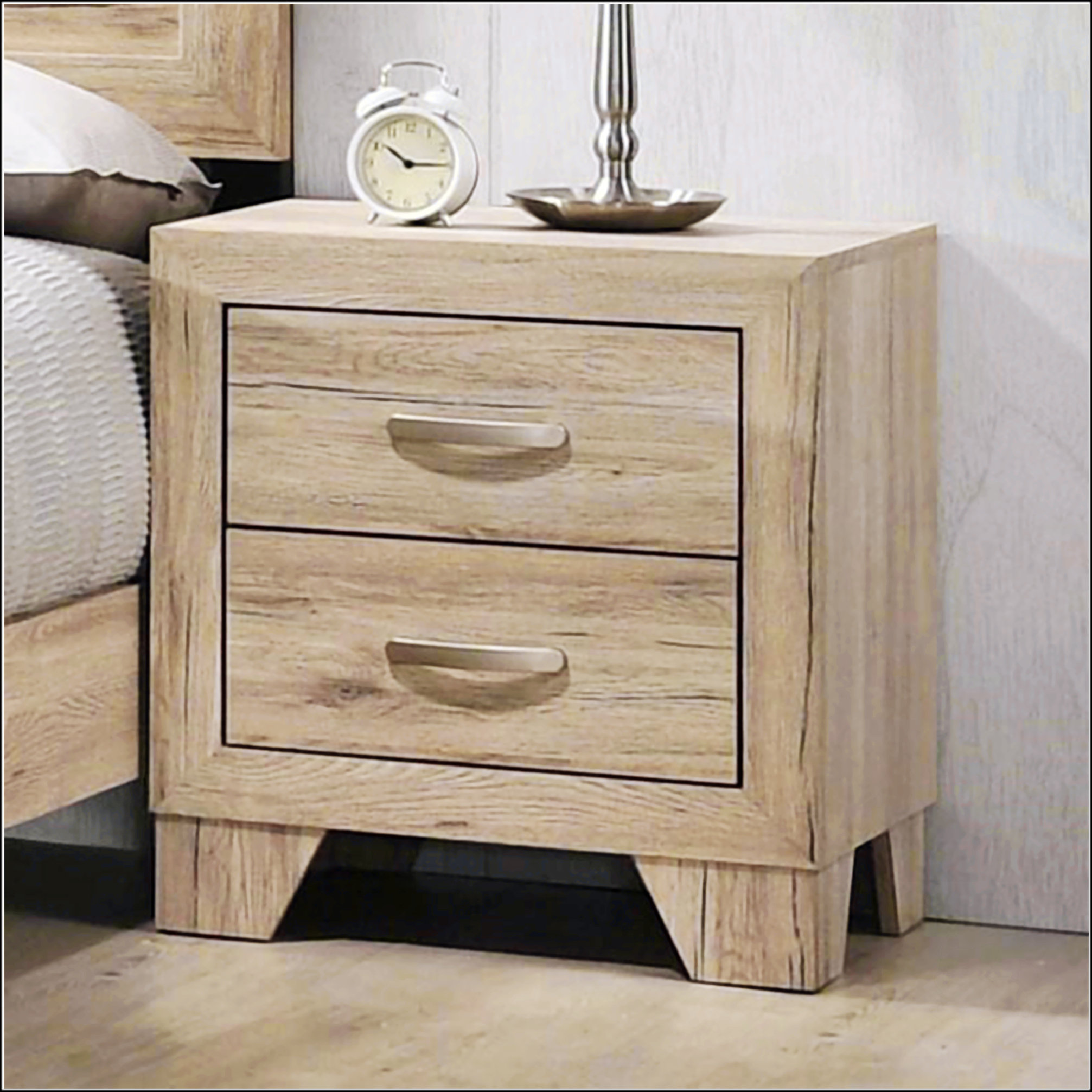 Ophelia & Co. Stylish And Functional Nightstand With Two Drawers For ...