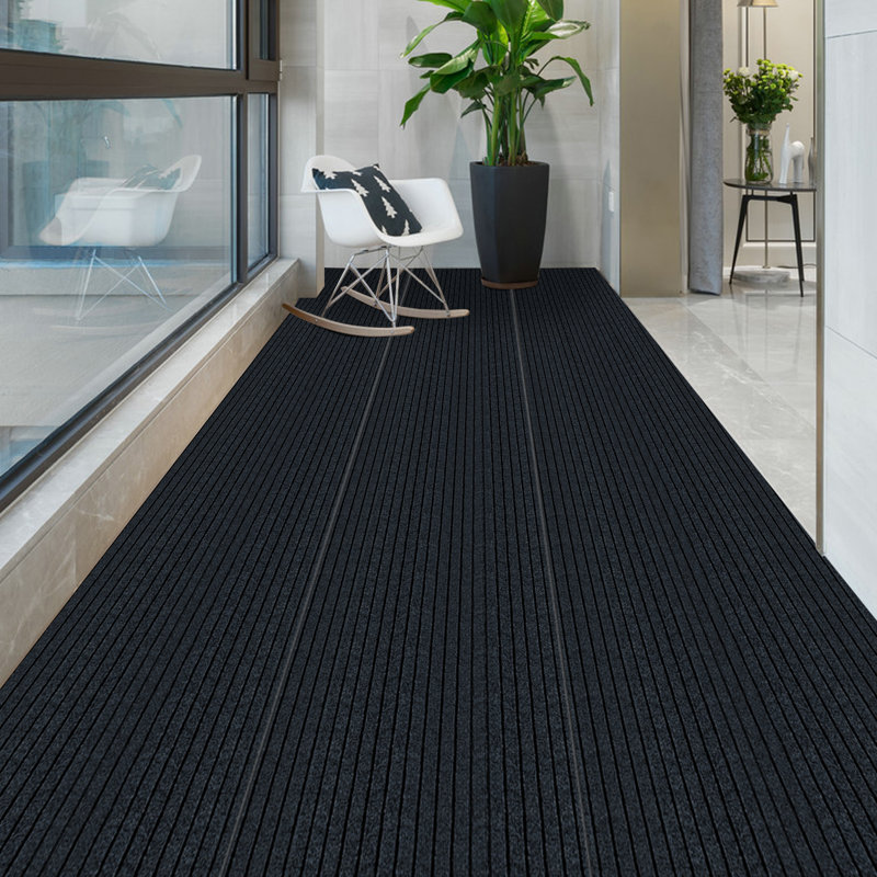 Latitude Run® Williamsburg Non-Slip Carpet Stair Runner with Stripes ...