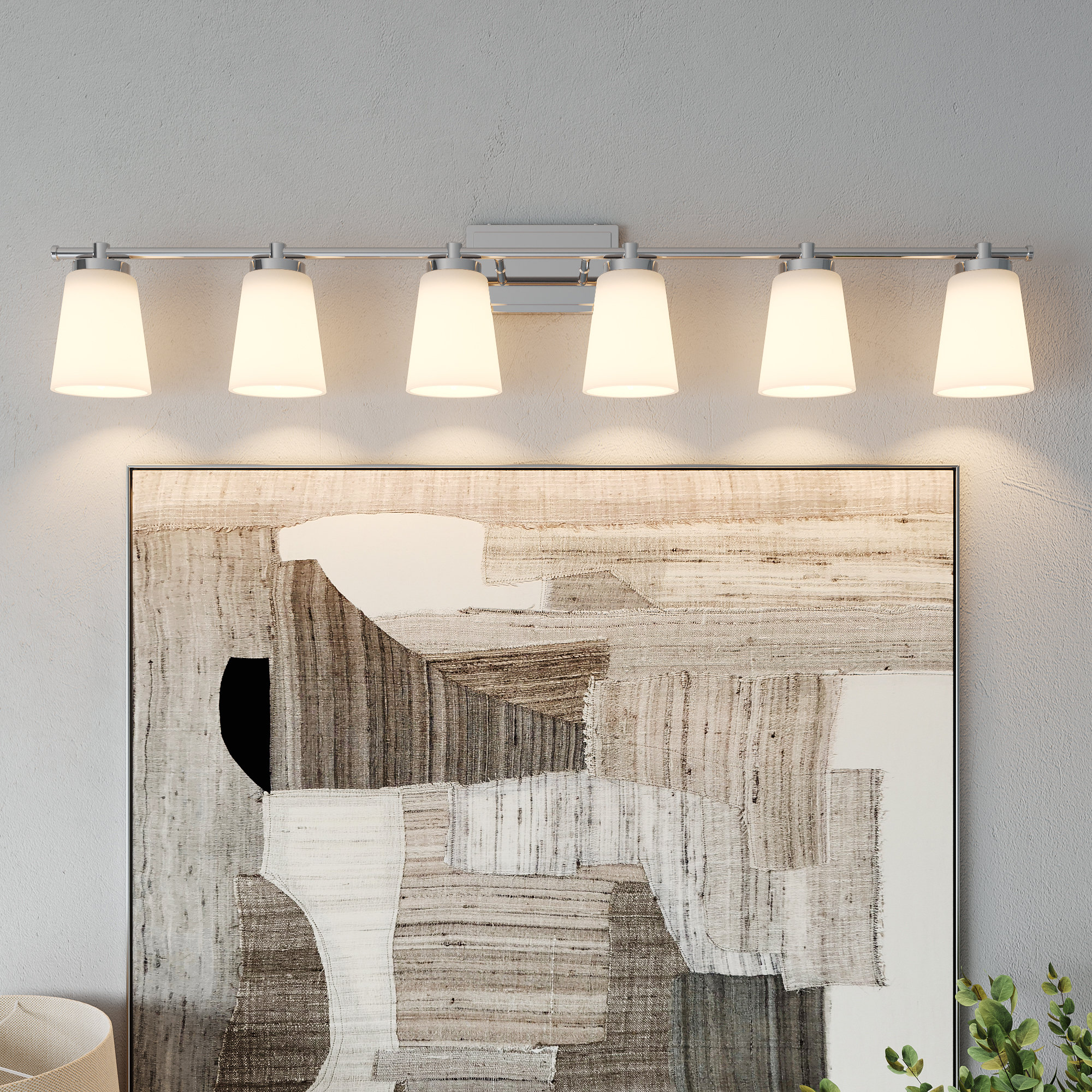 Latitude Run® Ceriel 6 - Light Steel Dimmable Vanity Light & Reviews ...