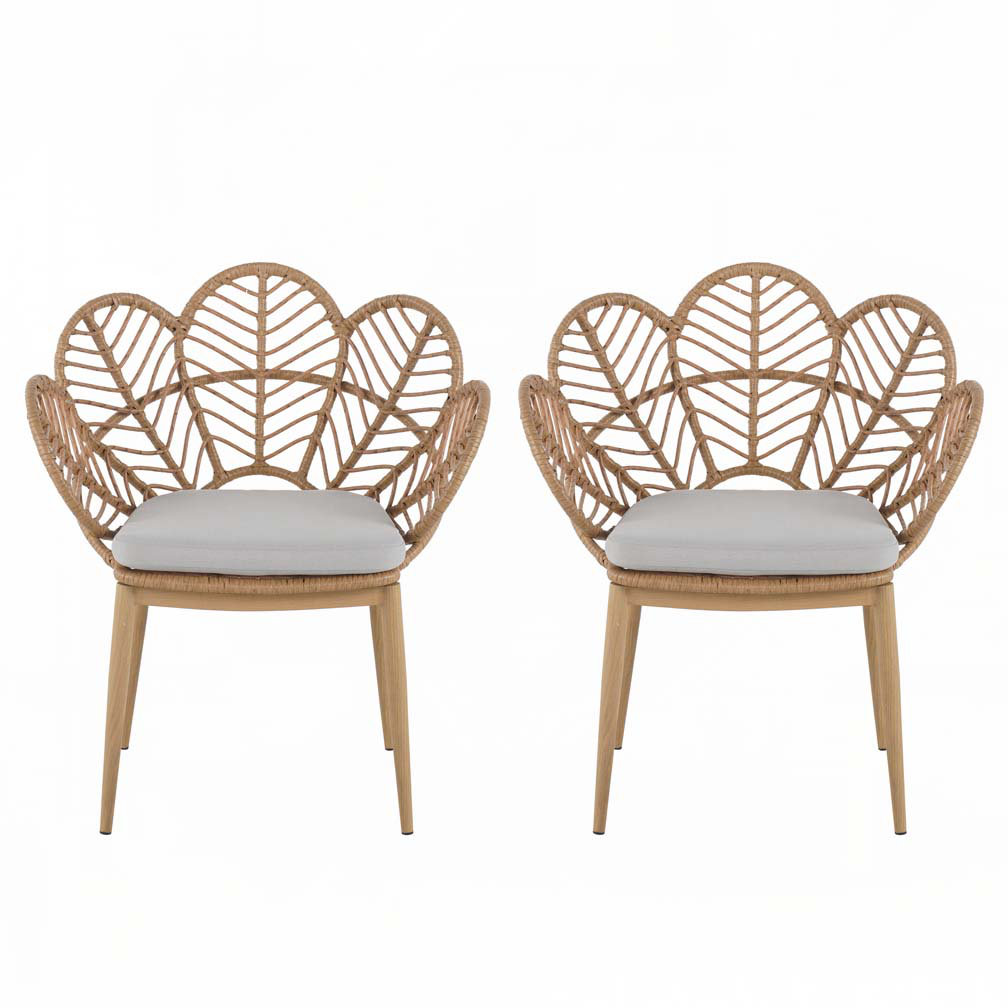 Bayou Breeze Outdoor Wicker Chair with Weather-Resistant Rattan and ...