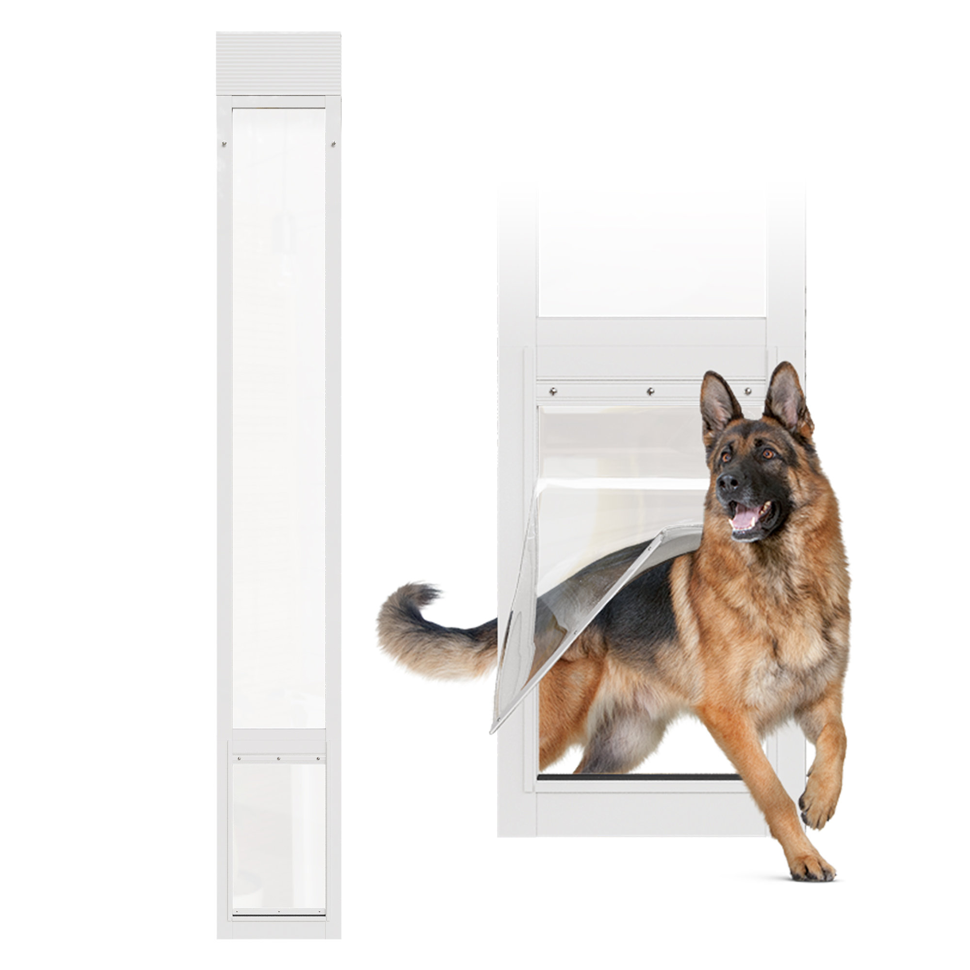 ARK DESIGN Sliding Glass Patio Door Dog Insert With Lock — Adjustable ...