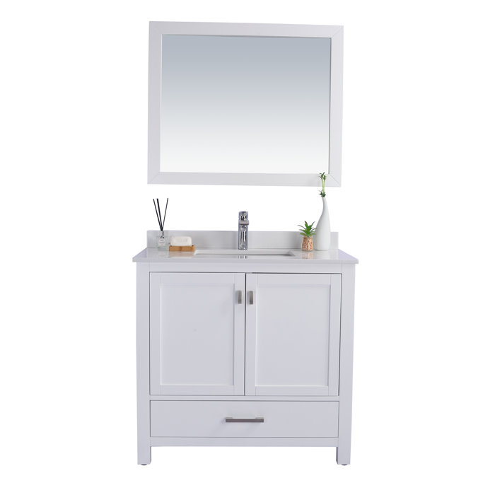 Red Barrel Studio® Mariário 36'' Single Bathroom Vanity with Stone Top ...