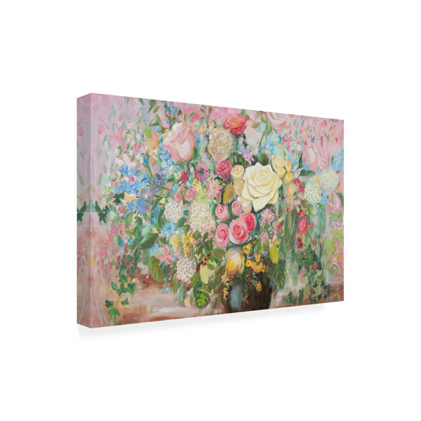 Trademark Art " Happy Bouquet " by Sandra Iafrate on Canvas | Wayfair