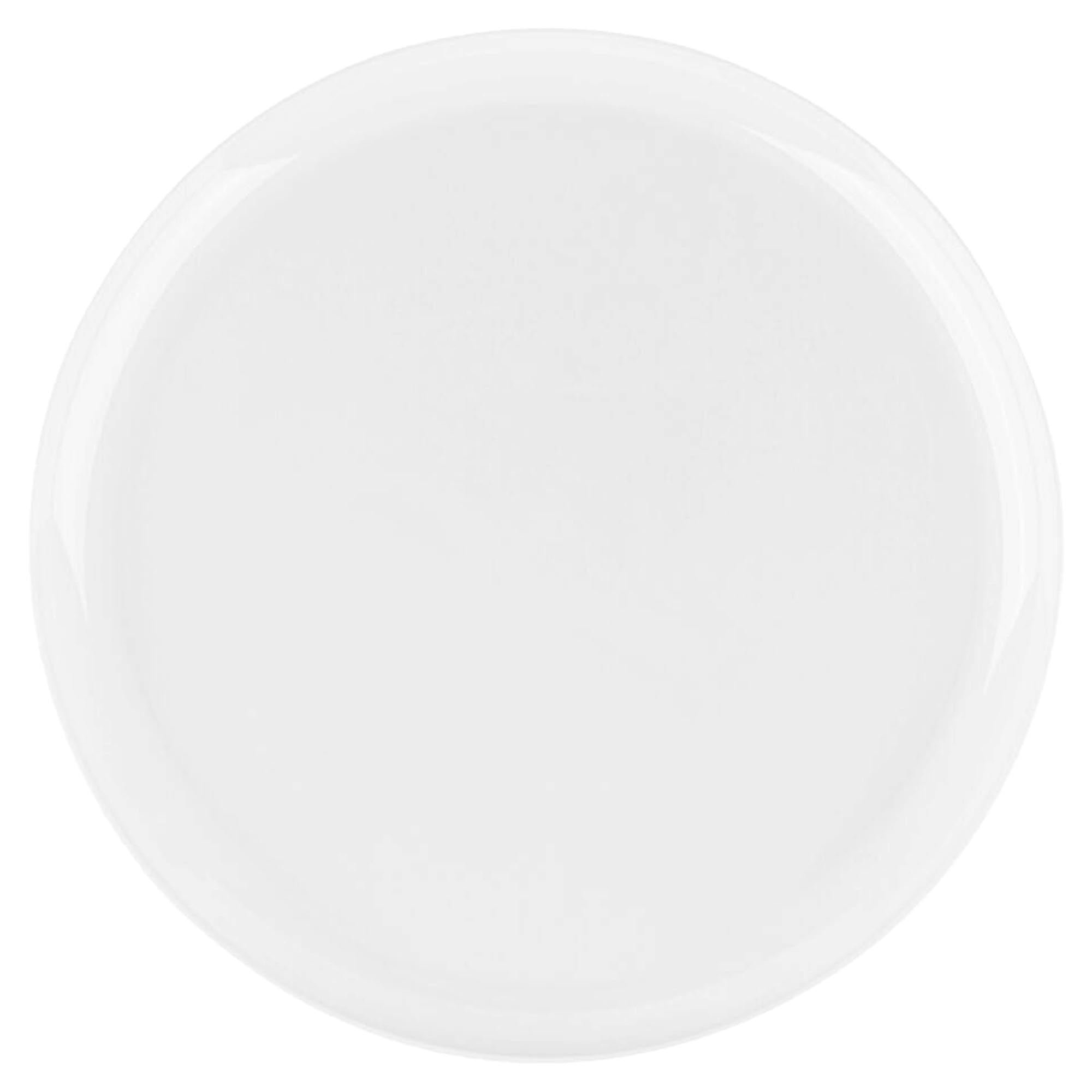 Ecoquality 10.6 Inch Disposable Round White Plastic Plates Edge ...