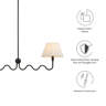 Modway Wave Squiggle 2-Arm Pendant Light In Brass | Wayfair