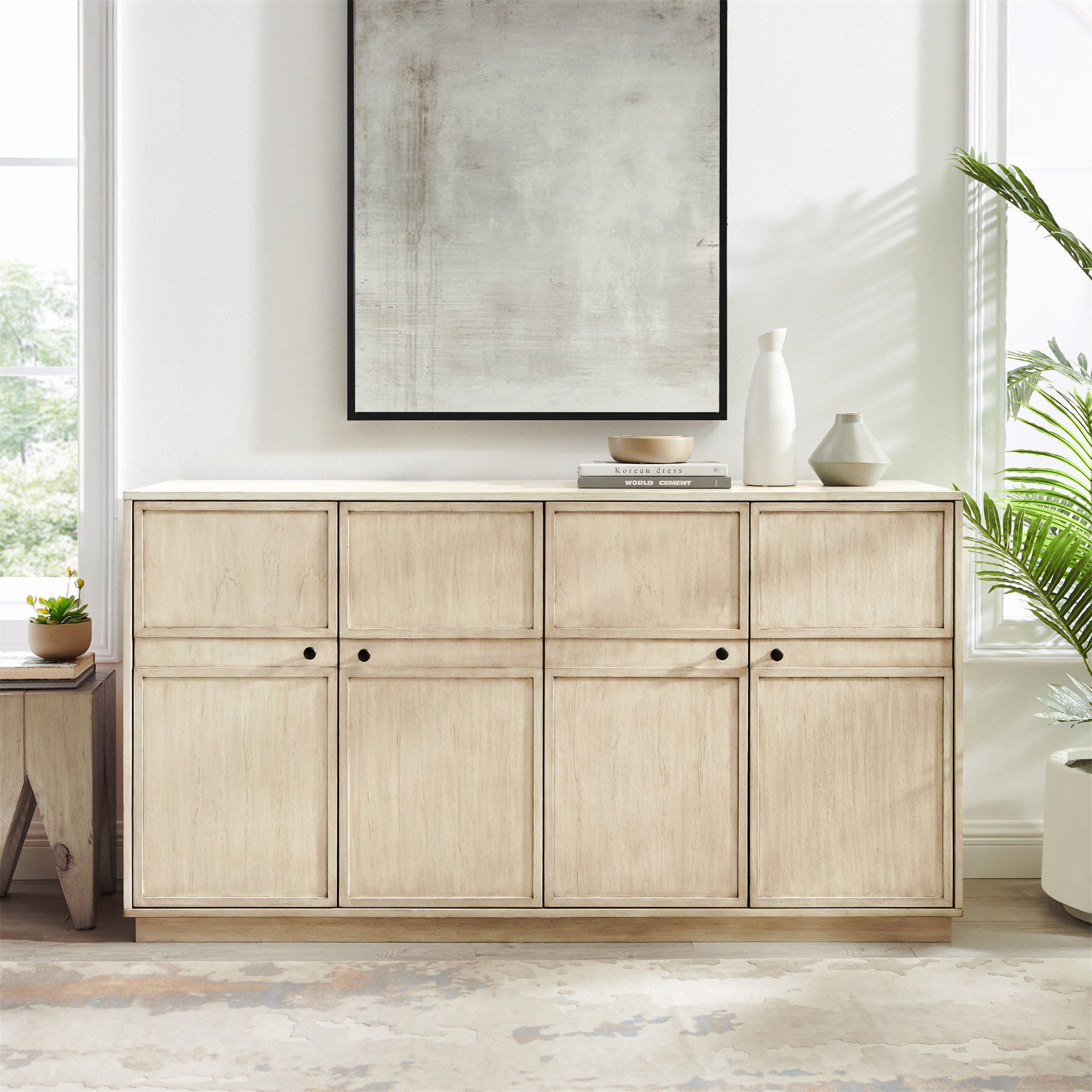 Latitude Run® Versatile 4-Door Sideboard with Advanced Functions for ...
