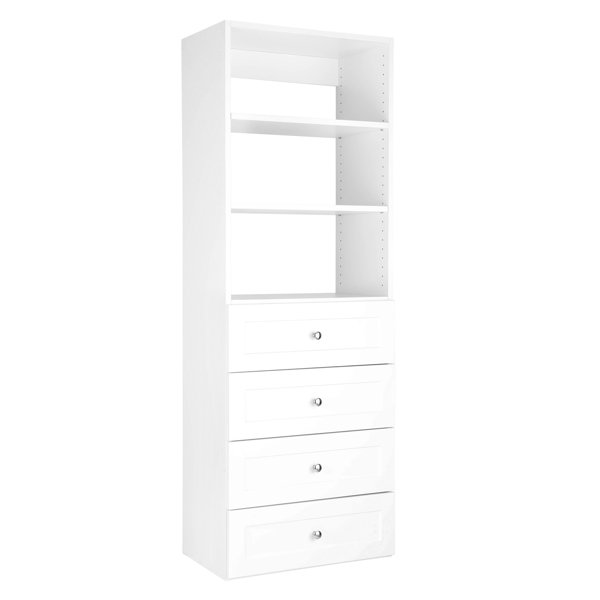 Modular Closets 4 Drawer Shelf Tower for Walk-in Closet Shelf & Reviews ...