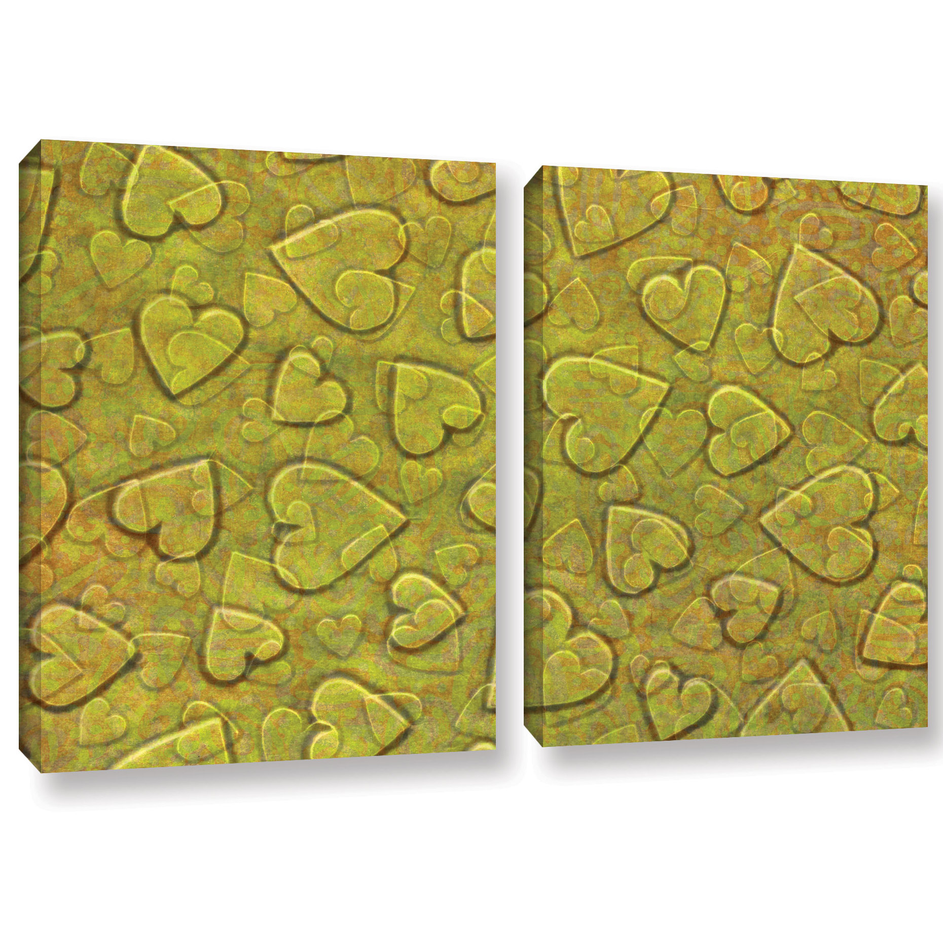 Isabelle & Max™ Lenny Large Heart Mixed Pattern - 2 Piece Graphic Art ...