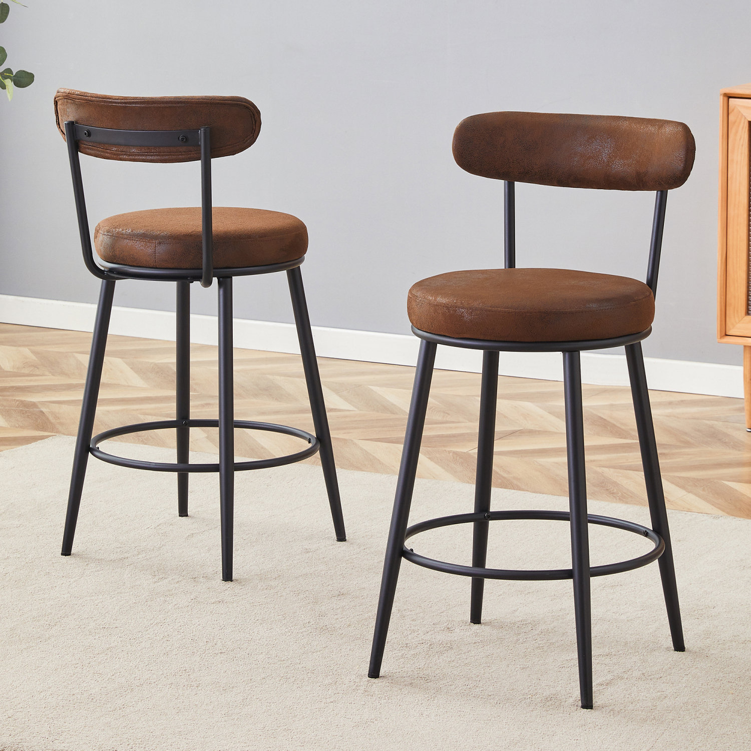 17 Stories Fashionable Counter Height Bar Chairs with Ergonomic Design ...