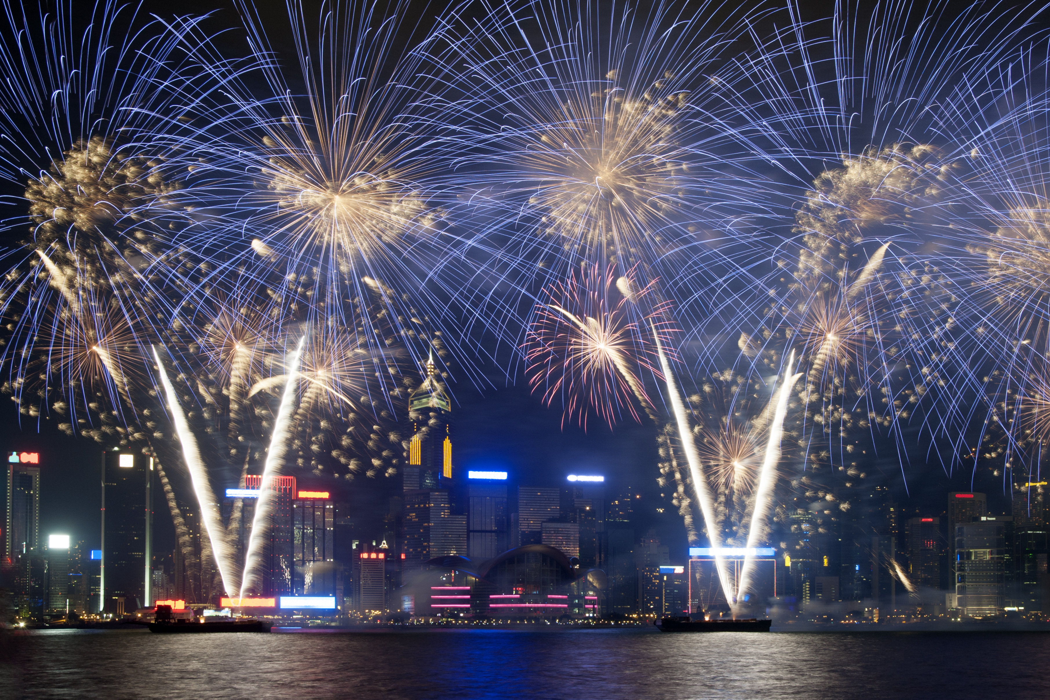 Latitude Run Maxille Firework Show In Hongkong by Kwokfai - Print ...