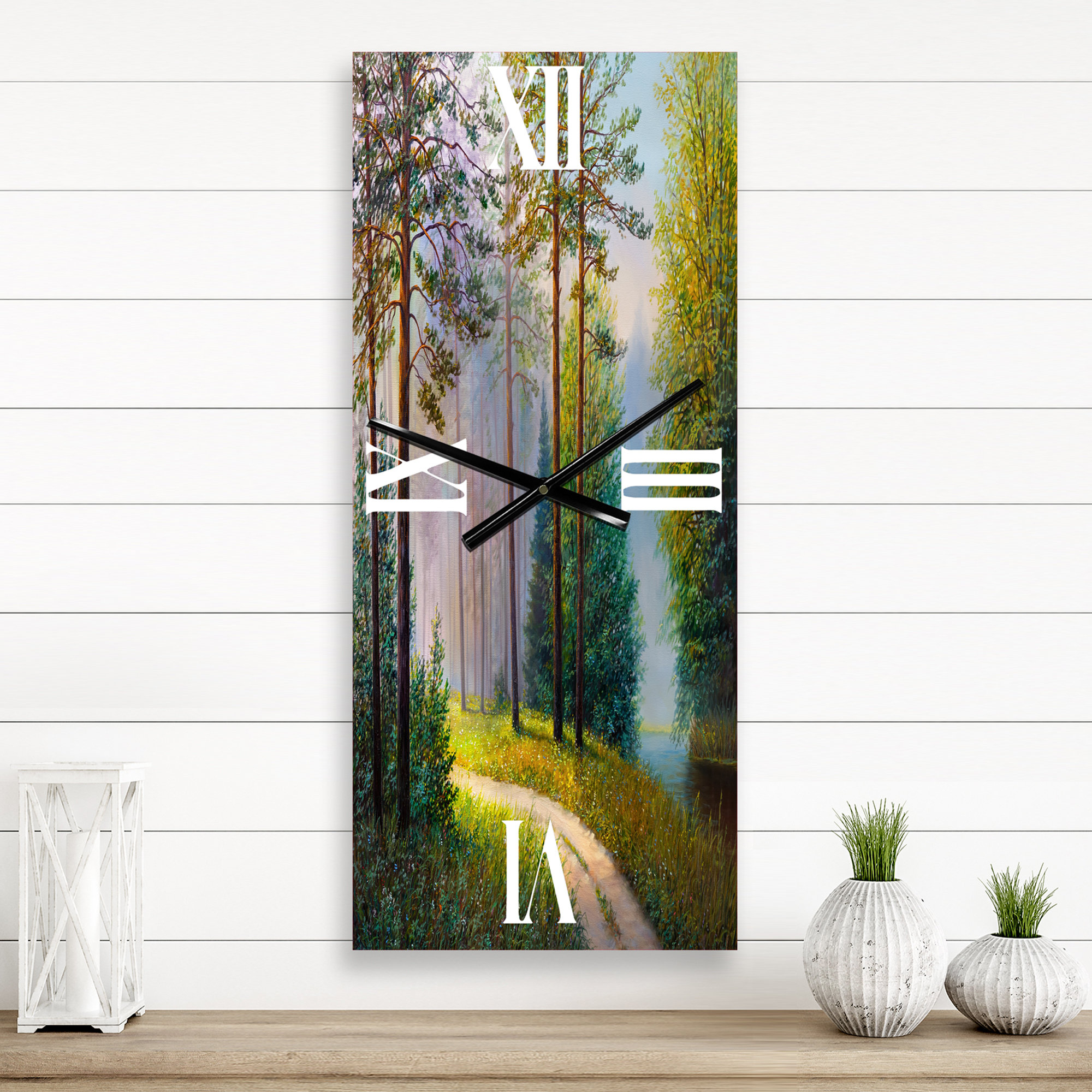 East Urban Home Subtle Evening Light Through the Trees II Wall Clock ...