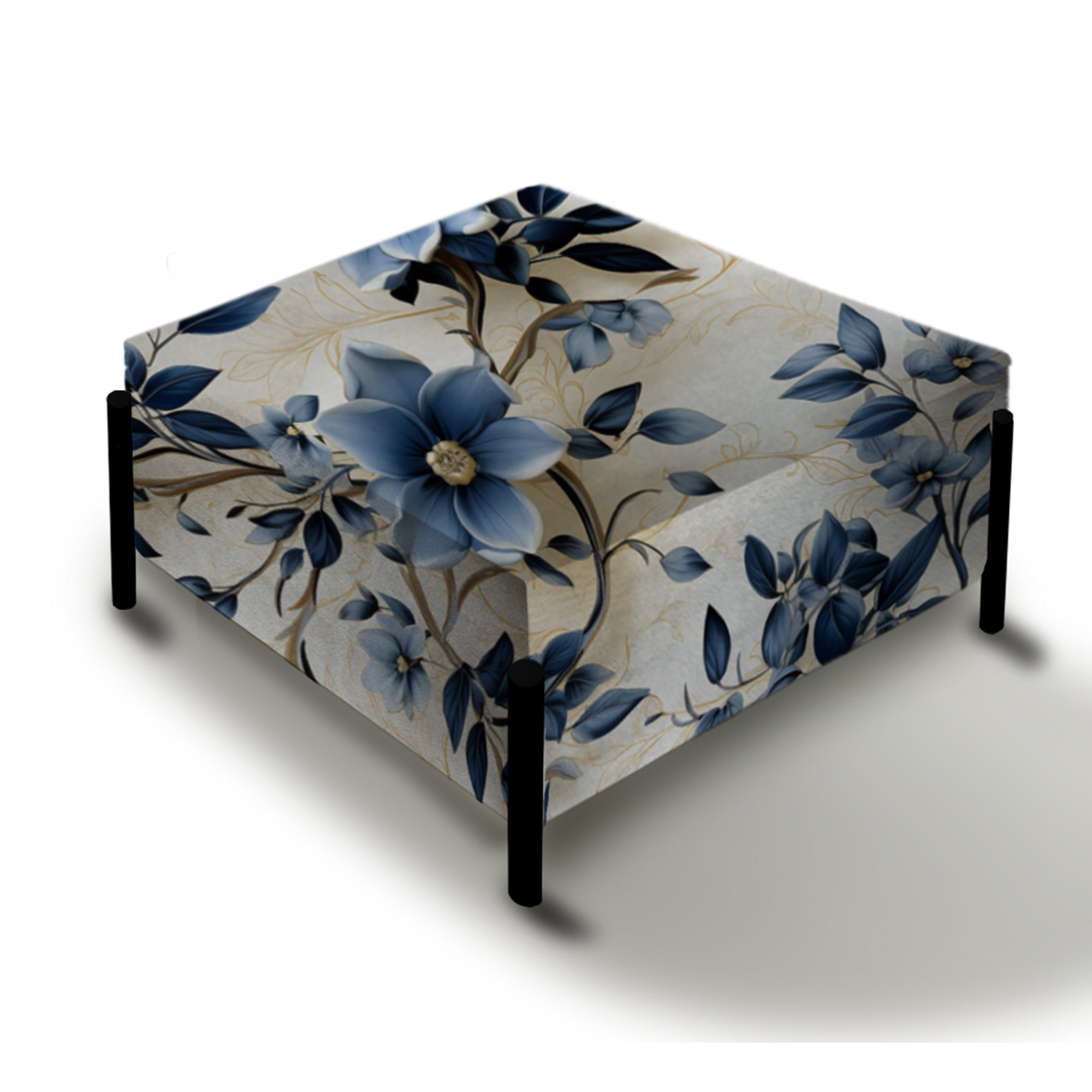 Design Art Cobalt Blue Filigree Vines Victorian Pattern I - Floral ...