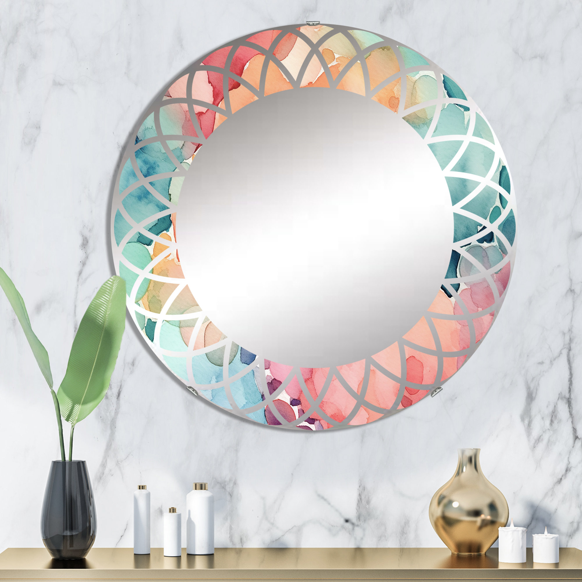 East Urban Home Waltina - Modern Wall Mirror Round - Wayfair Canada