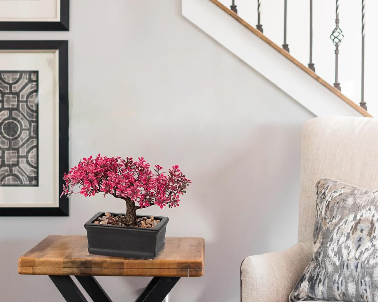 Latitude Run® Artificial Bonsai Tree Juniper Faux Plants Indoor Fake ...