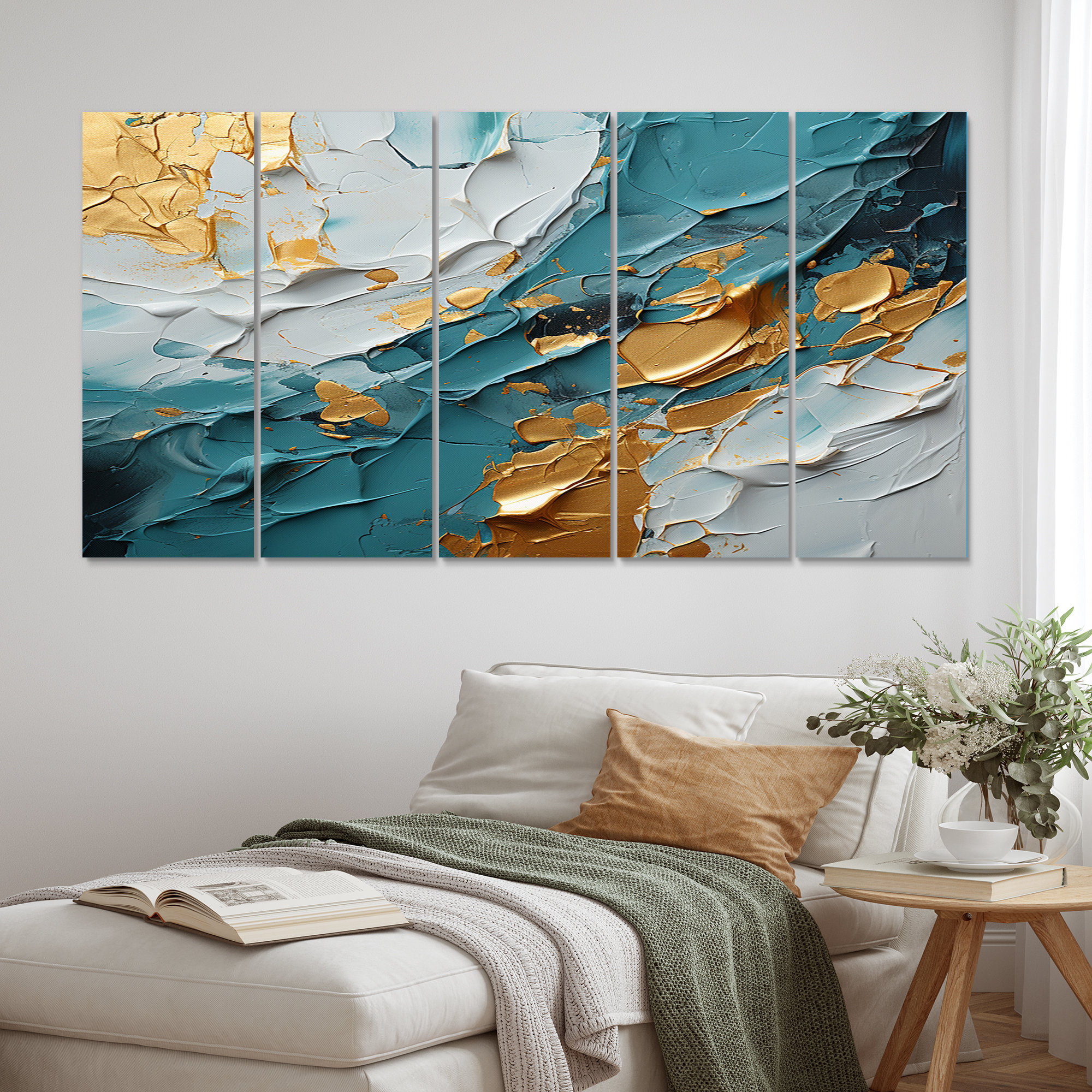 Brayden Studio® Morning Glory Sunlight Breaking Waves Abstract ...