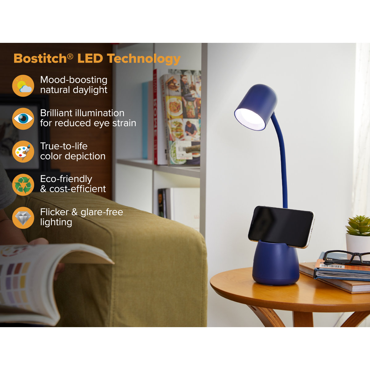 Wrought Studio™ Darkash 16.1" Desk Lamp with Outlet & Reviews | Wayfair