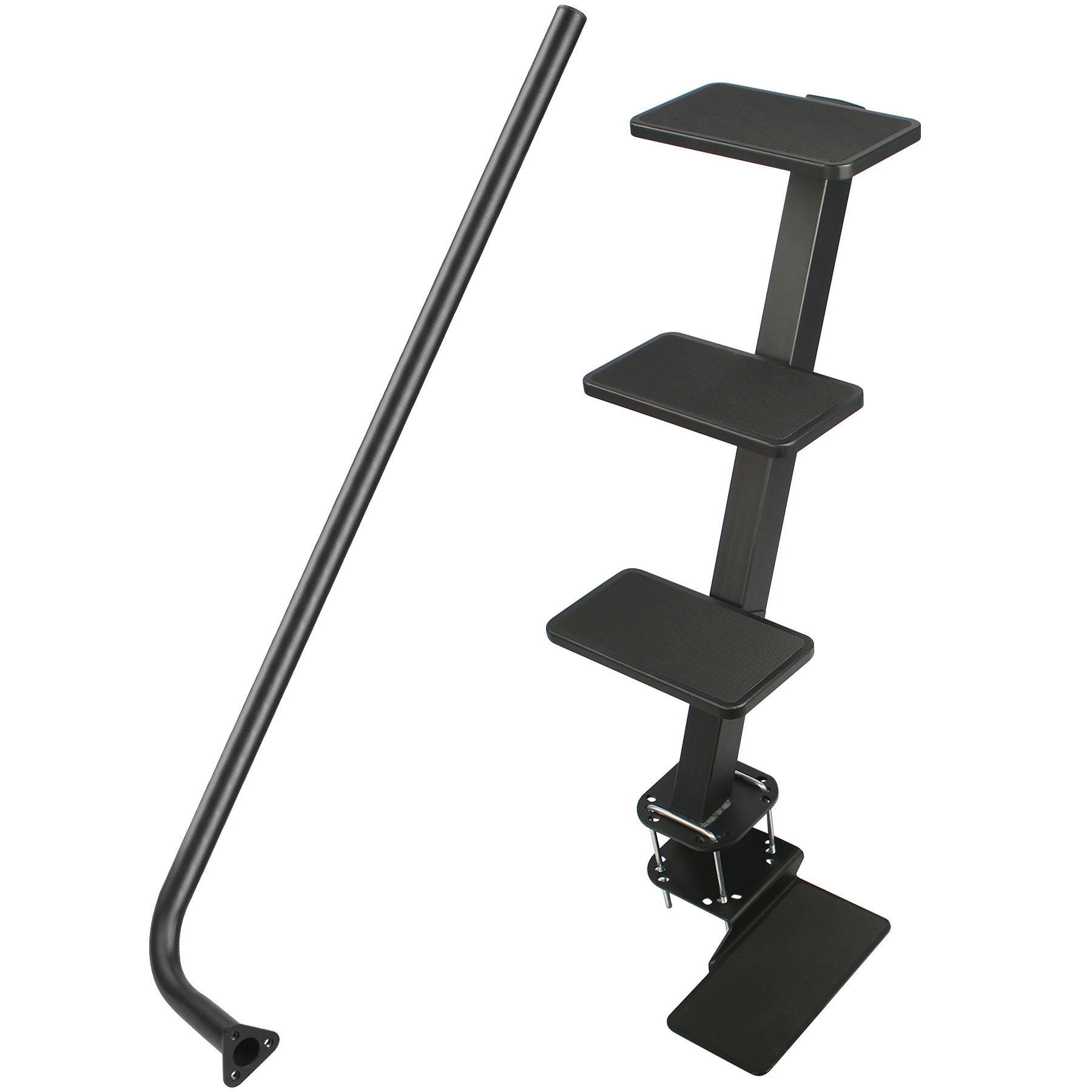 17 Stories 4-Step Boat Steps For Trailer With Handle,Heavy Duty Non ...