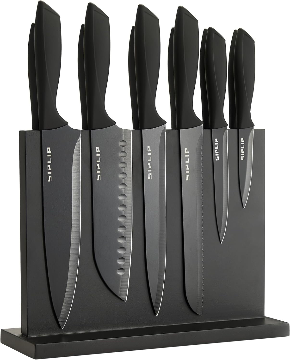 BLASIVE Kitchen knife set with Magnetic knife holder 15 pieces high ...