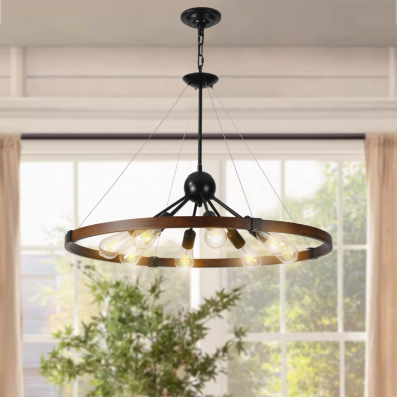 Myhomekeepers 8-Light Circular Chandelier Lighting (No Bulbs) | Wayfair