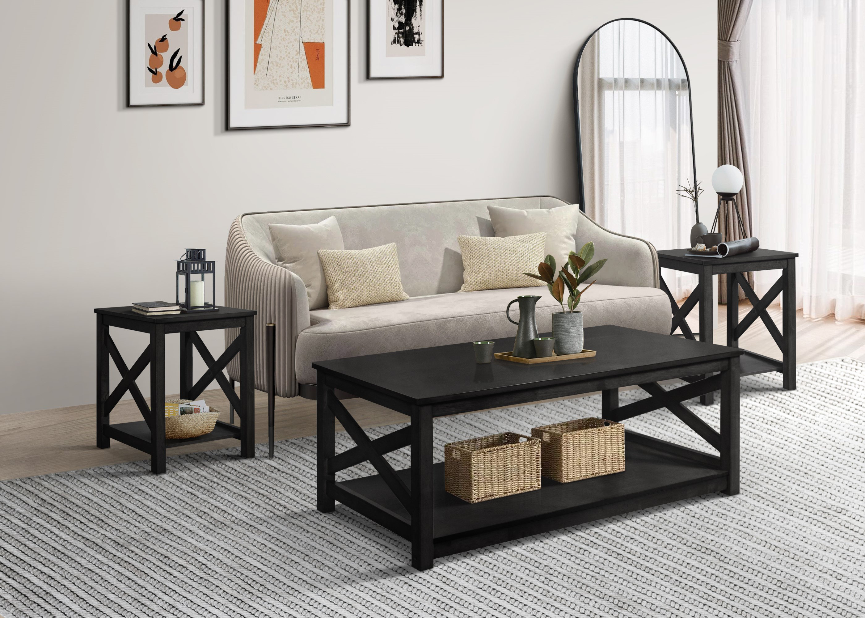 Beachcrest Home™ Alessandro 3 Piece Living Room Table Set & Reviews ...
