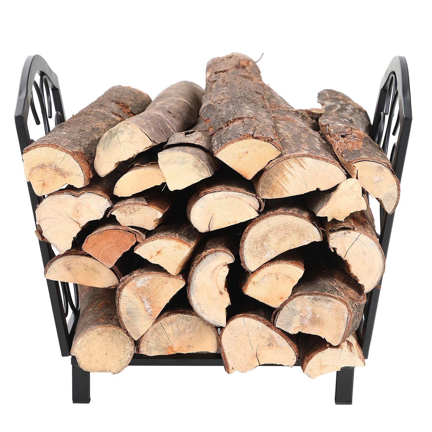 Fleur De Lis Living Kaylyn Decorative Indoor/Outdoor Firewood Steel Log ...