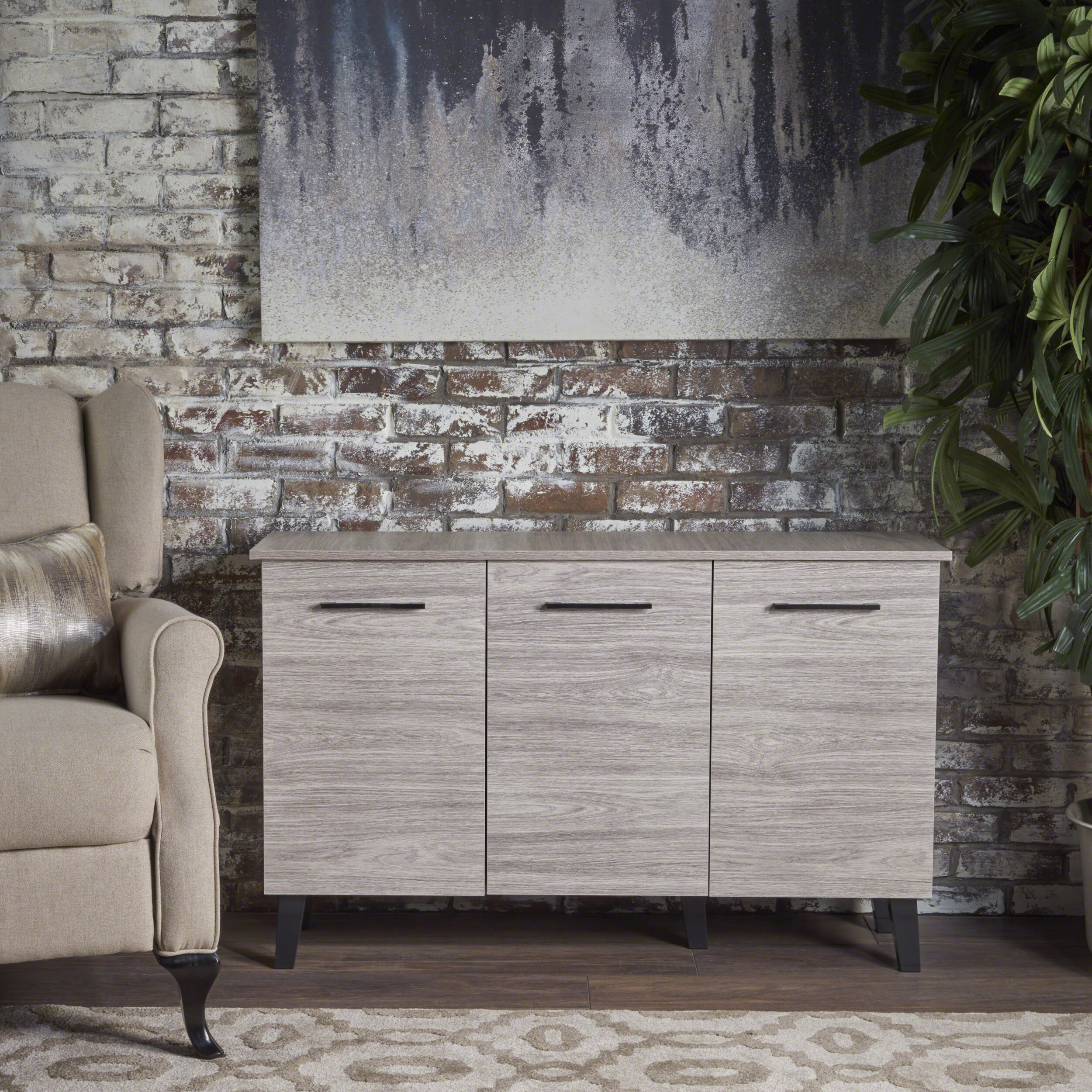 Ebern Designs Multi Functional Clean Lines Storage Cabinet Sideboard Buffet | Wayfair