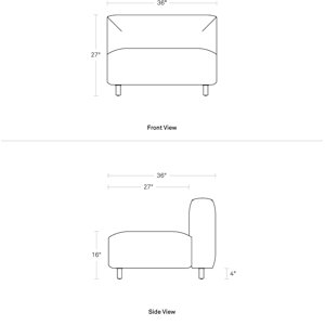 Blu Dot 9 Yard Outdoor Armless Lounge Chair | Wayfair