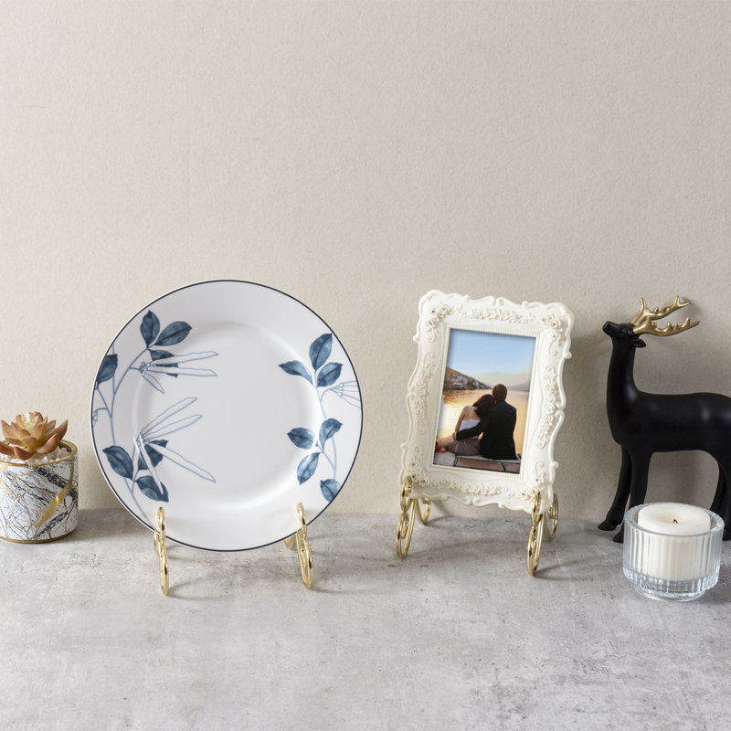 House of Hampton® 2 Piece Metal Decorative Plates Display Stand | Wayfair