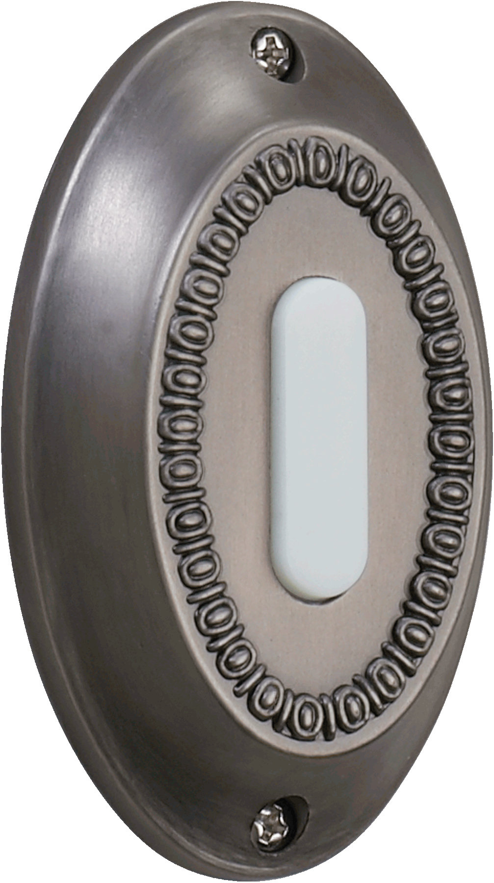 Fleur De Lis Living Basic Oval Push Button in Antique Silver - Wayfair ...