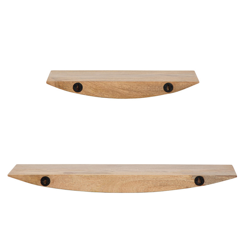 AllModern Oiva 2 Piece Mango Floating Shelf | Wayfair