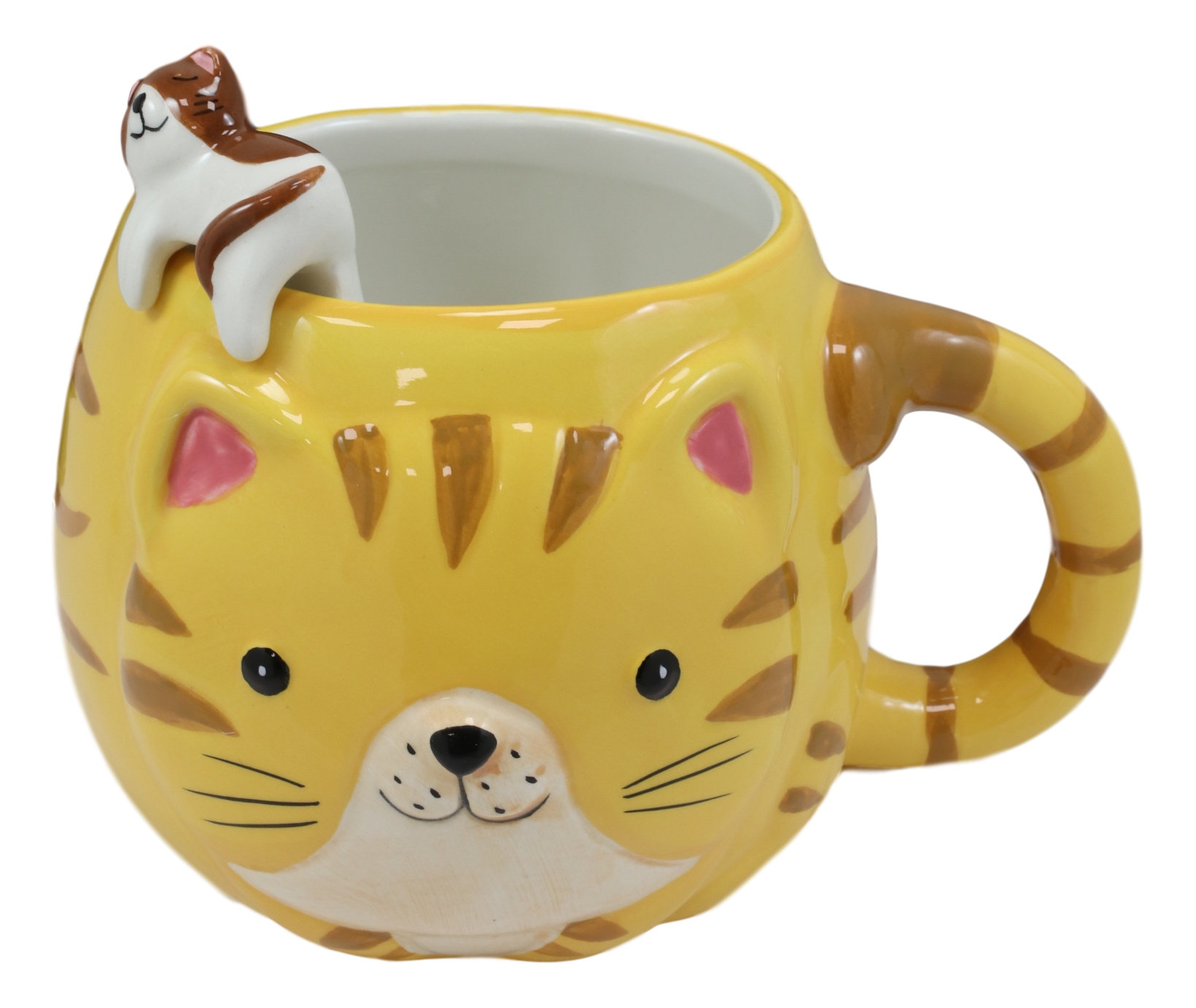 August Grove® Jorunnr Adorable Whimsical Fat Tabby Cat Coffee Mug | Wayfair