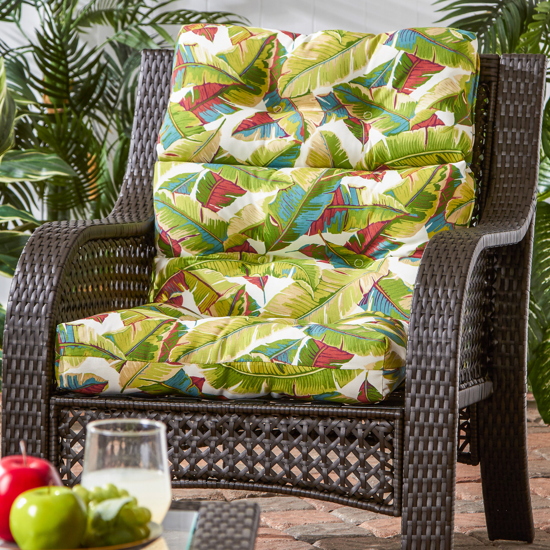 Beachcrest Home™ Lester Outdoor High Back Chair Cushion & Reviews | Wayfair