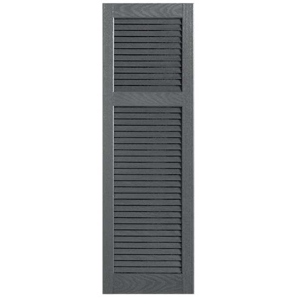 Alpha Shutters Straight Top Open Louver Shutters Pair & Reviews | Wayfair