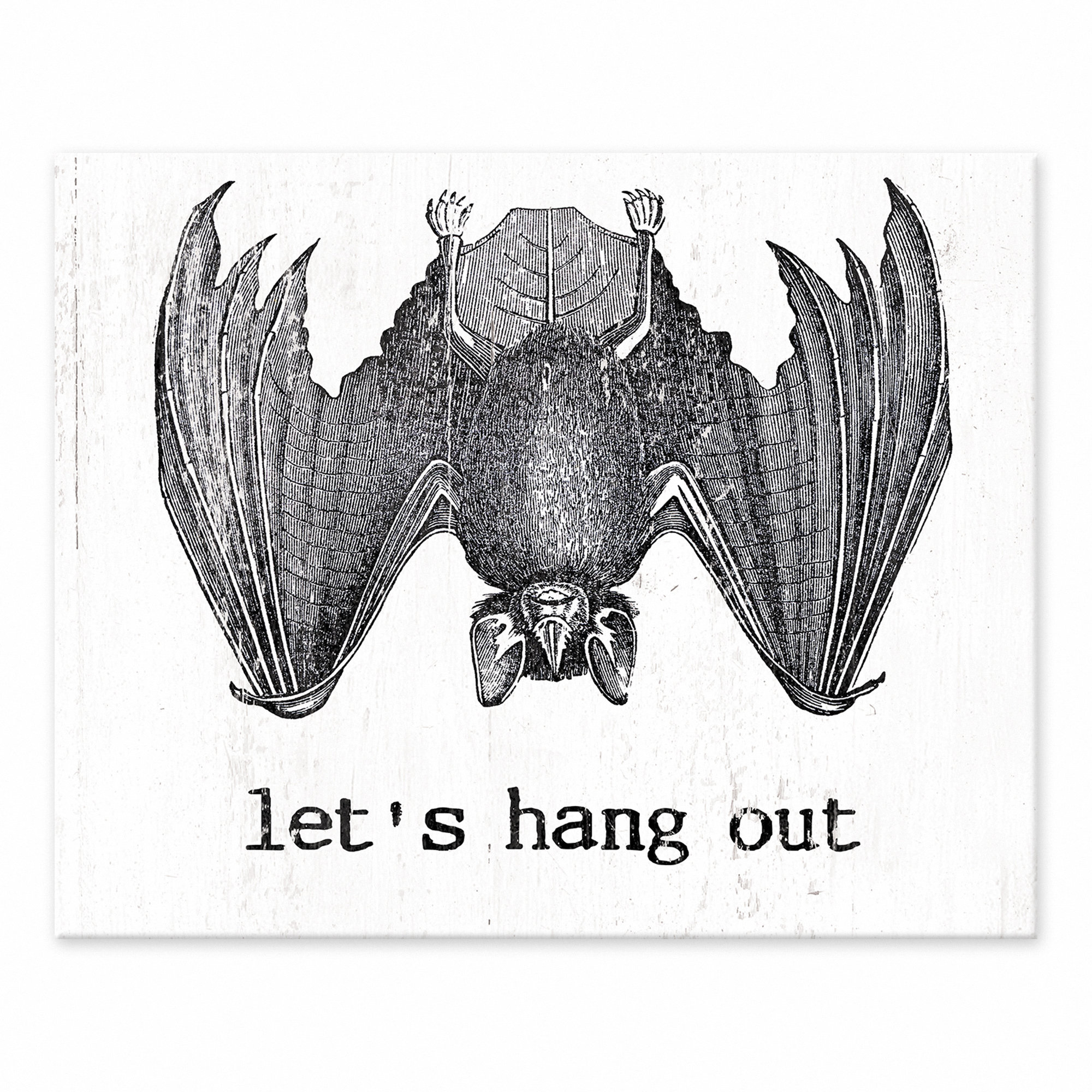 The Holiday Aisle® Momar Lets Hang out Bat Easel Back Decorative Accent ...