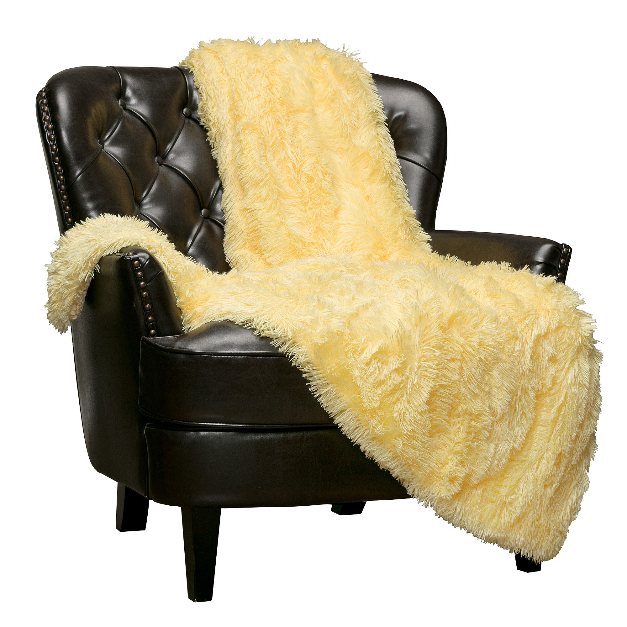 Chanasya Shaggy Shaggy Super Elegent Sherpa Long Fur Throw & Reviews ...