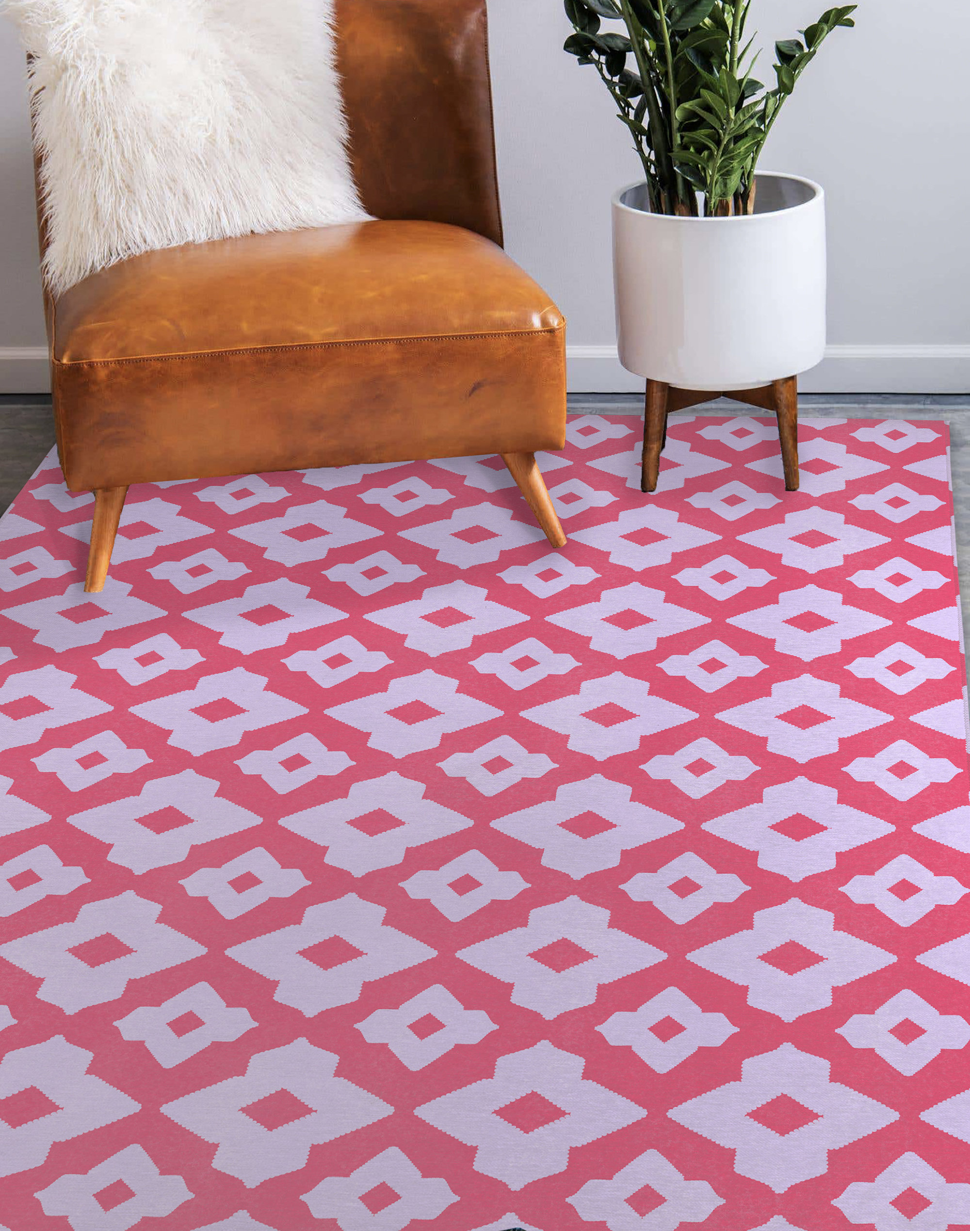 Foundry Select MEDALLION GEO PINK & LAVENDER Area Rug By Foundry Select ...
