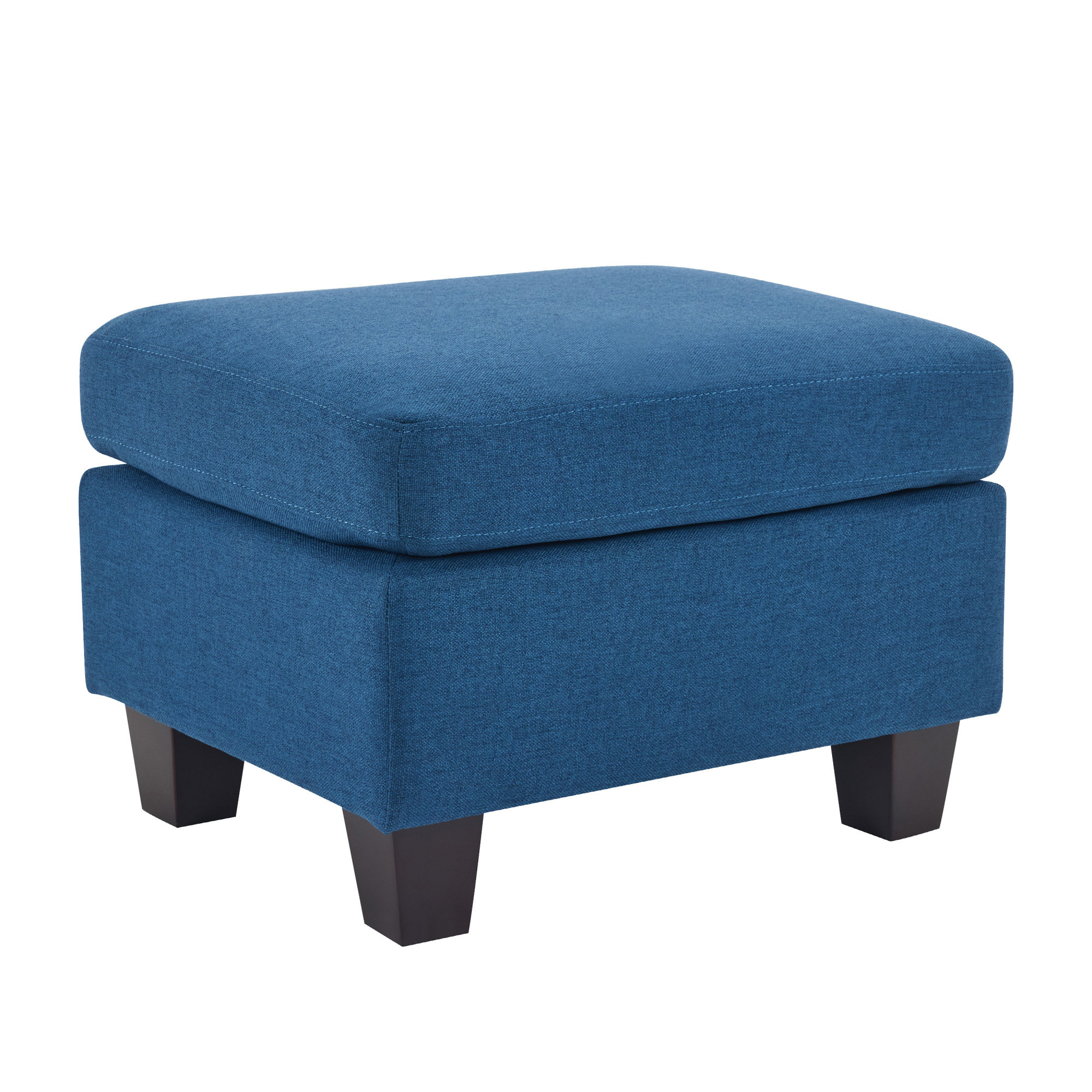 Latitude Run® Springfield navy blue ottoman | elegant footrest and ...