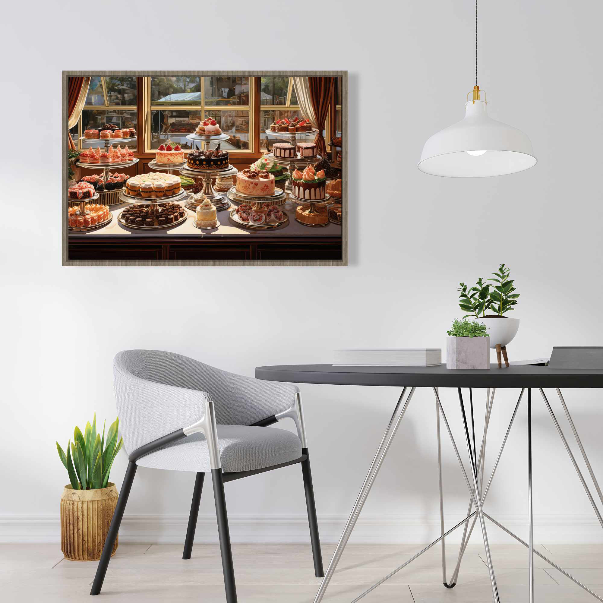 Lark Manor™ Feast - Food White Framed Canvas for Home Decor | Art Print ...