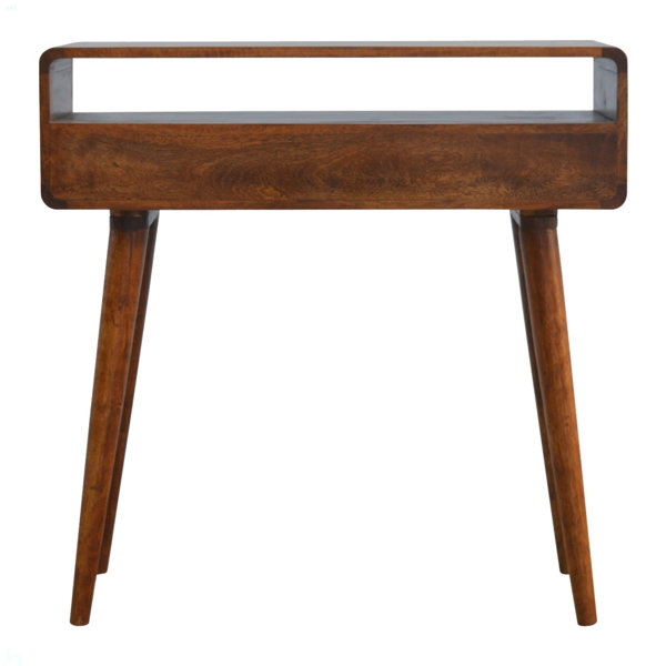 Corrigan Studio Curved Console Table, Solid Wood - Wayfair Canada