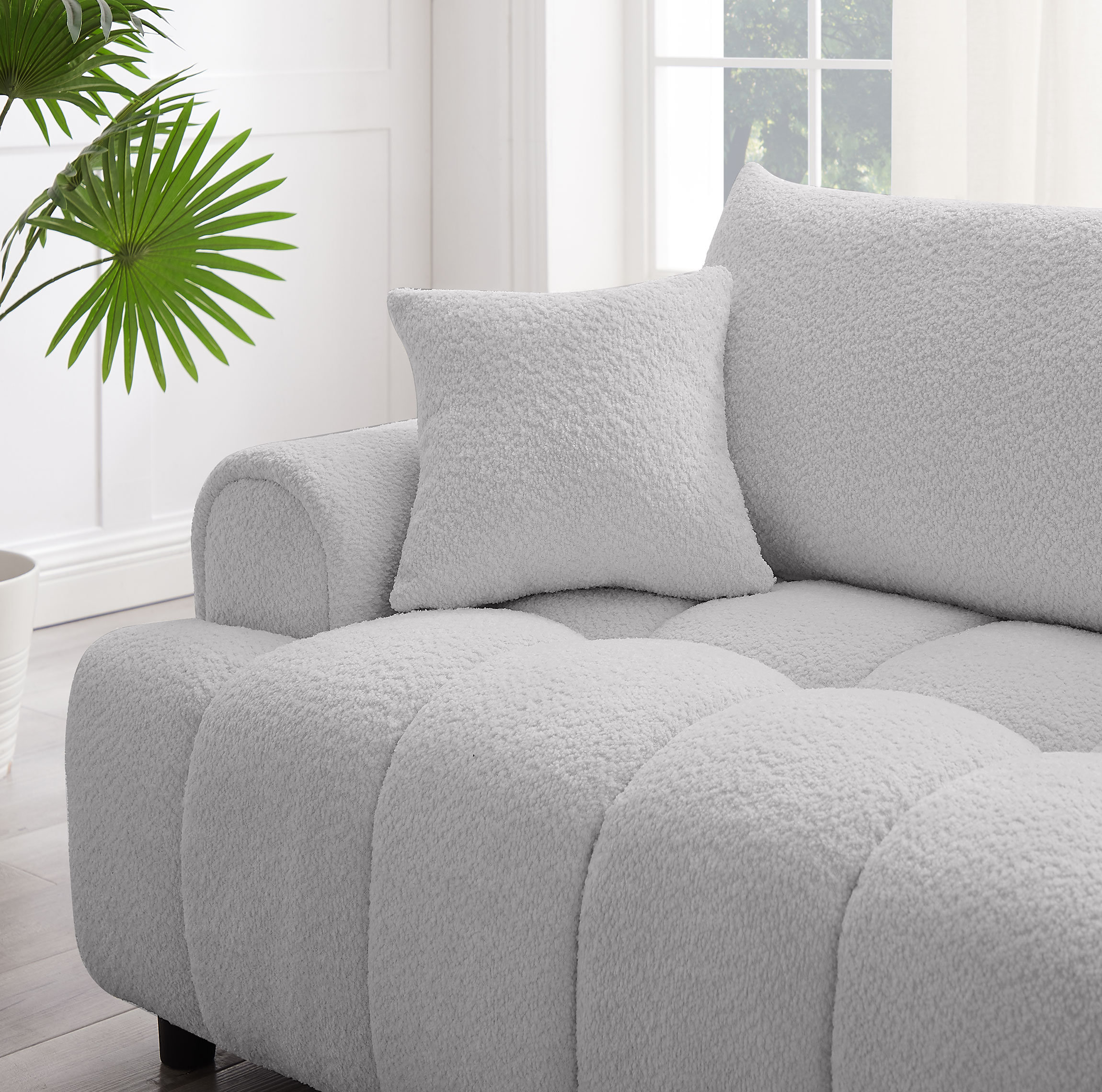 Latitude Run® Perona 91'' Luxury Modern Tufted Boucle Sofa & Reviews ...