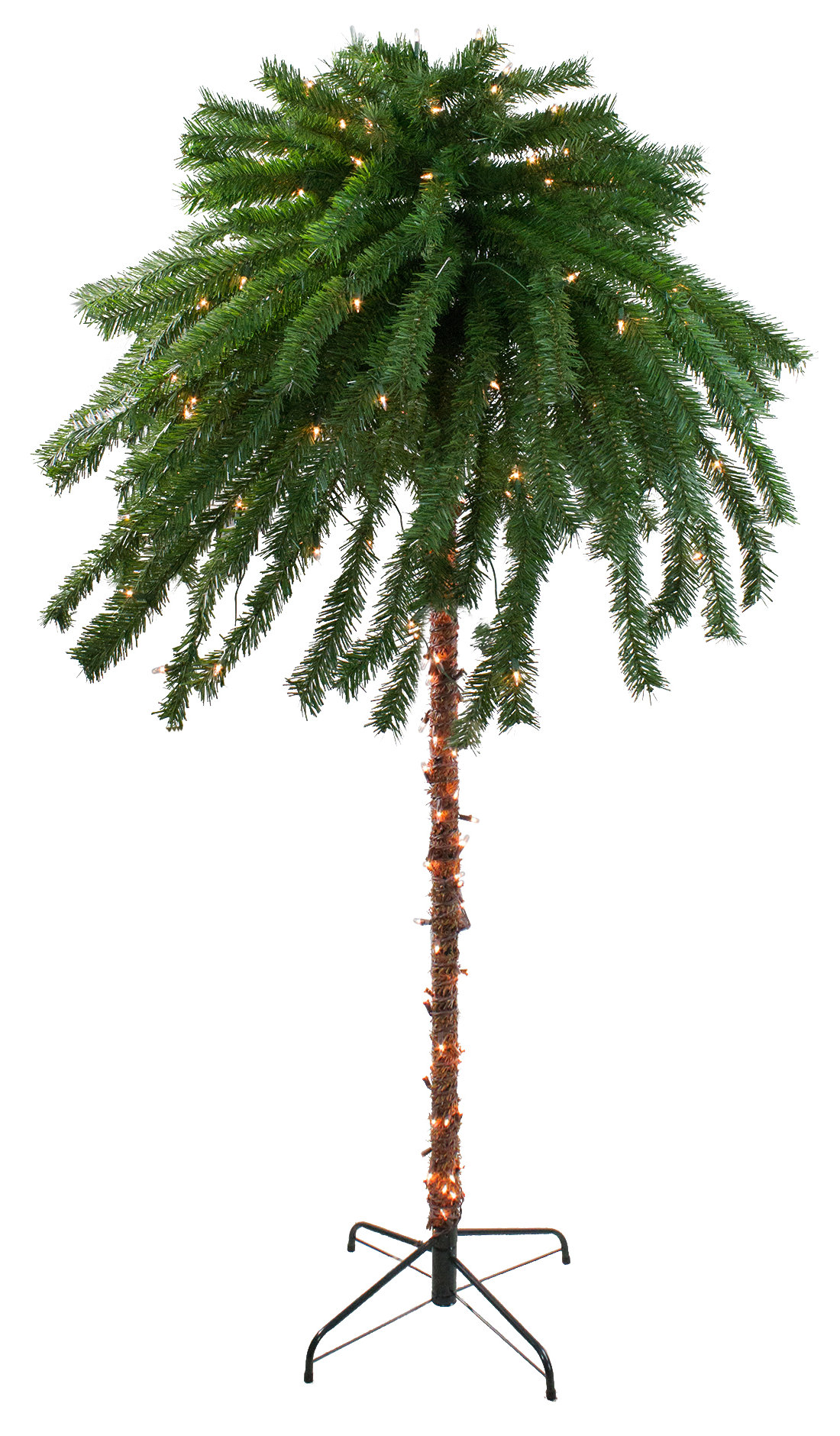 Primrue Pre-Lit Tropical Artificial Palm Tree - Clear Lights | Wayfair