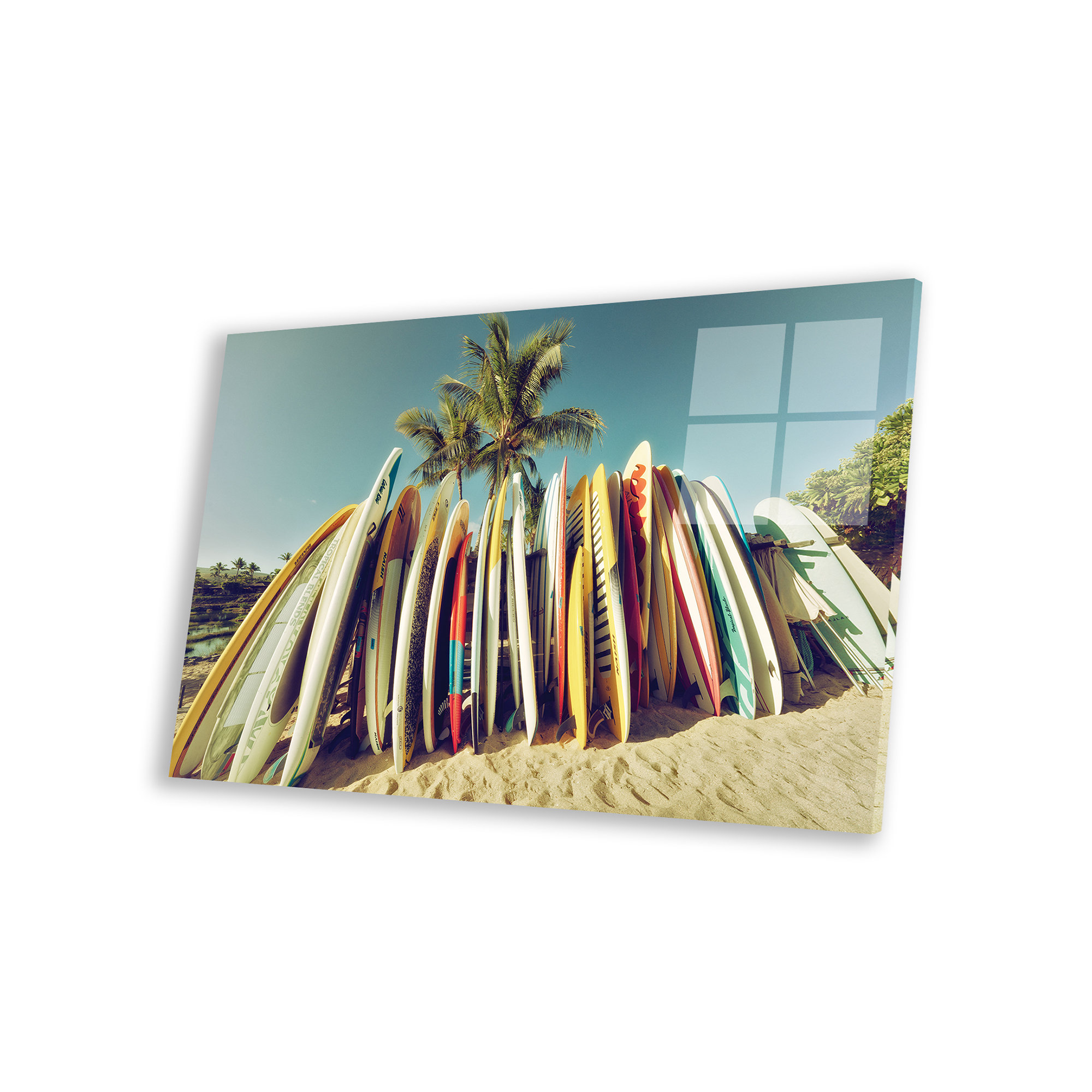 Highland Dunes Nostalgic Surfboards III On Plastic / Acrylic by Dennis ...